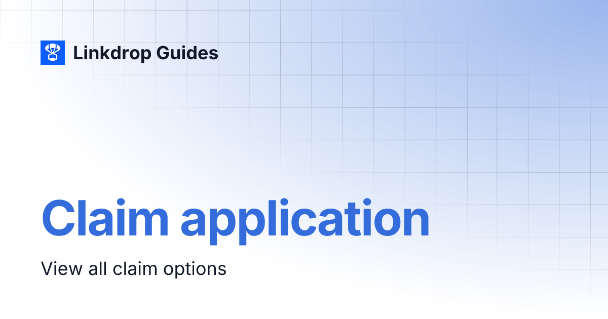 Claim application | Linkdrop Guides